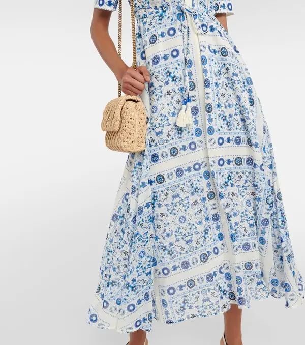 Tory Burch Printed Cotton Midi Dress