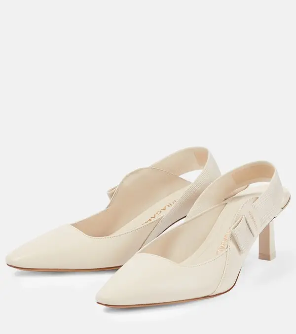 FERRAGAMO Vara Leather Slingback Pumps