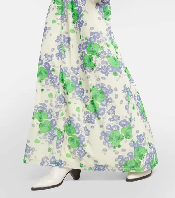 GANNI Floral Mesh Maxi Dress