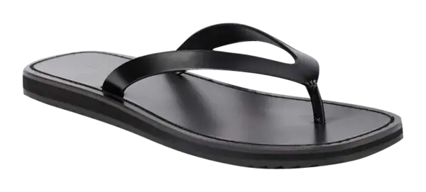 THE ROW Leather Thong Sandals - Black