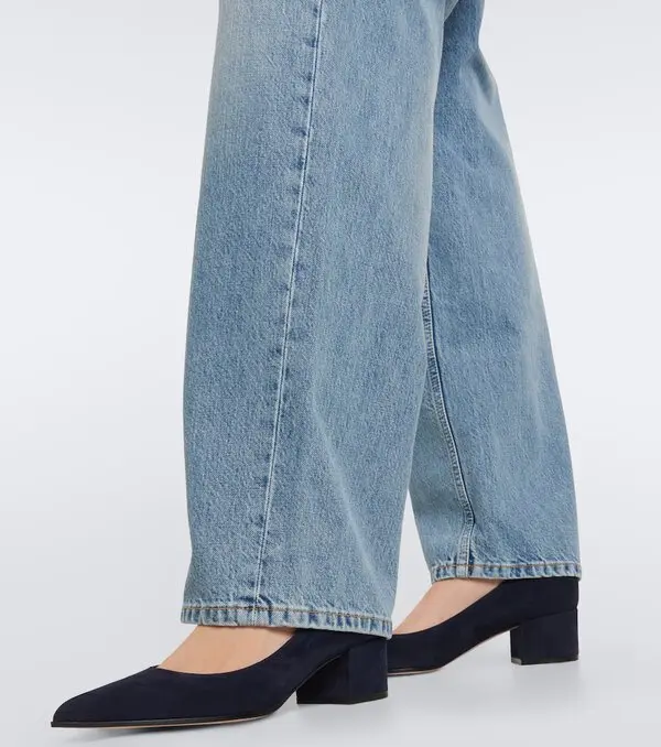 GIANVITO ROSSI Piper Suede Pumps - Blue