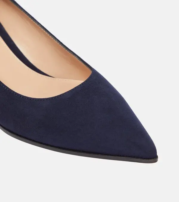 GIANVITO ROSSI Piper Suede Pumps - Blue