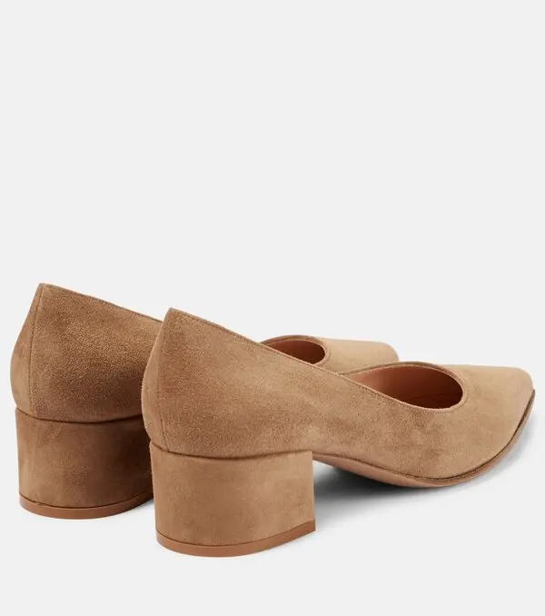 GIANVITO ROSSI Piper Suede Pumps - Brown