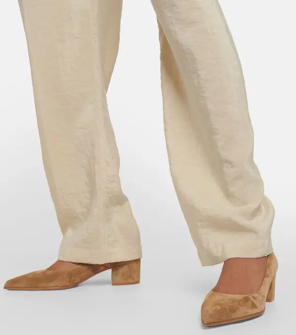 GIANVITO ROSSI Piper Suede Pumps - Brown