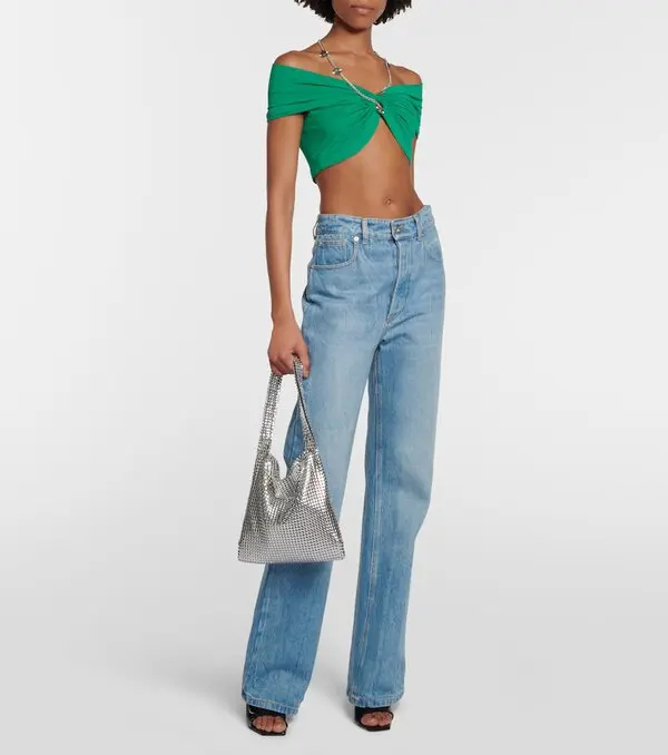 Rabanne Cutout Jersey Top