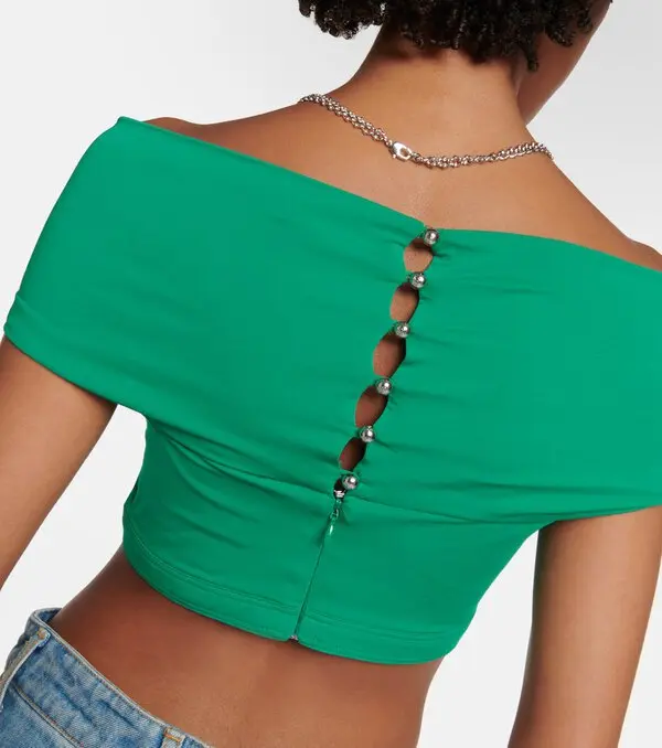 Rabanne Cutout Jersey Top
