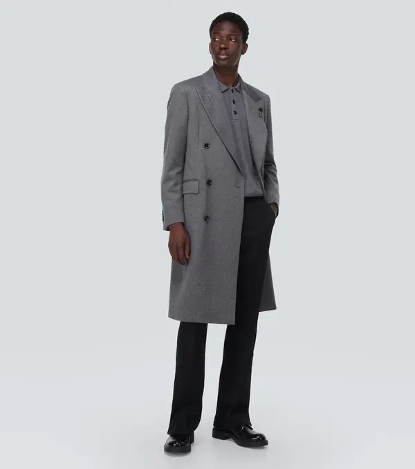 LARDINI Double-breasted Cashmere Coat