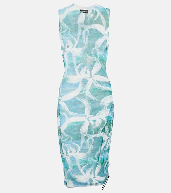 LOUISA BALLOU Heatwave Printed Mini Dress - White