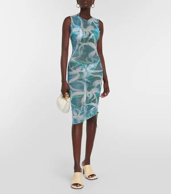 LOUISA BALLOU Heatwave Printed Mini Dress - White