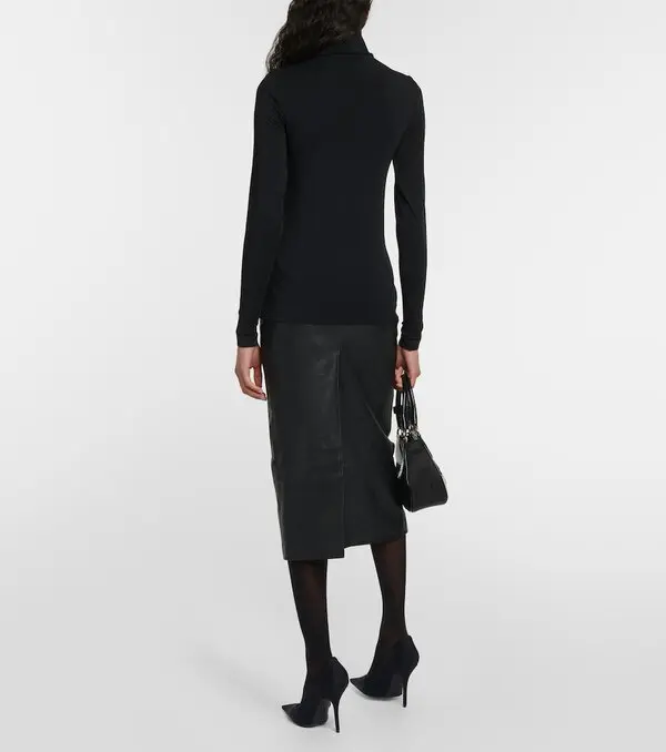 Wolford Aurora Jersey Turtleneck Top