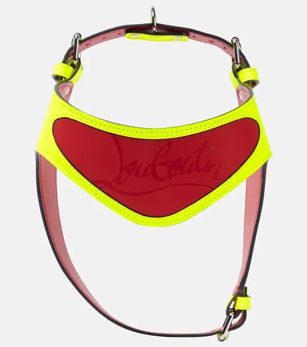 CHRISTIAN LOUBOUTIN Loubiharness Leather Dog Harness - Yellow