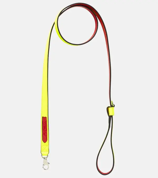 CHRISTIAN LOUBOUTIN Loubileash Leather Dog Leash - Yellow