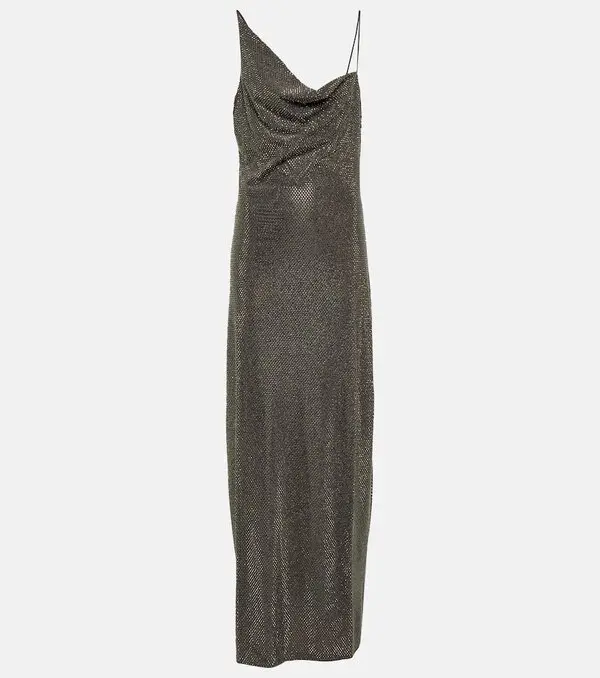 Stella McCartney Asymmetric Embellished Maxi Dress