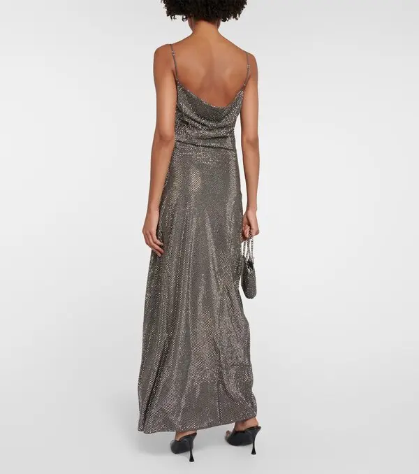 Stella McCartney Asymmetric Embellished Maxi Dress