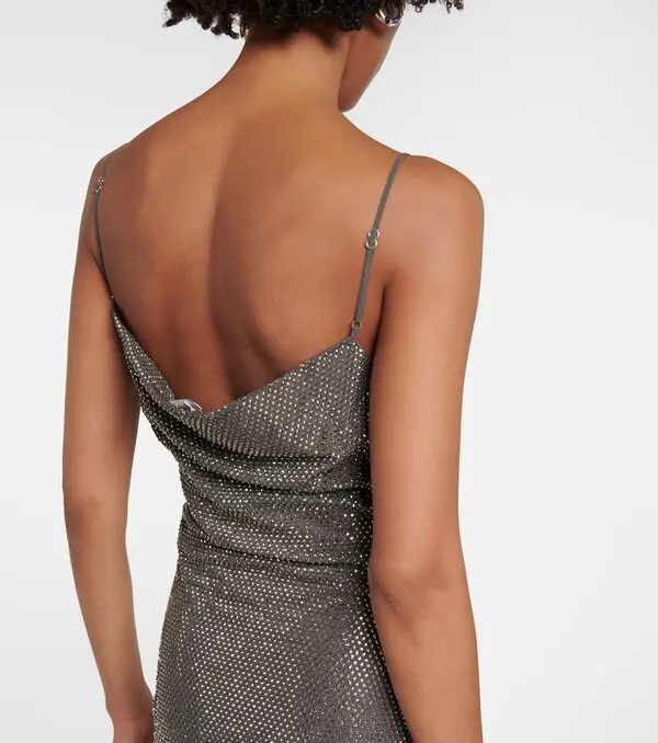 Stella McCartney Asymmetric Embellished Maxi Dress
