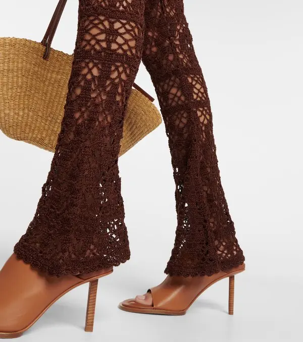 Anna Kosturova Mid-rise Crochet Pants