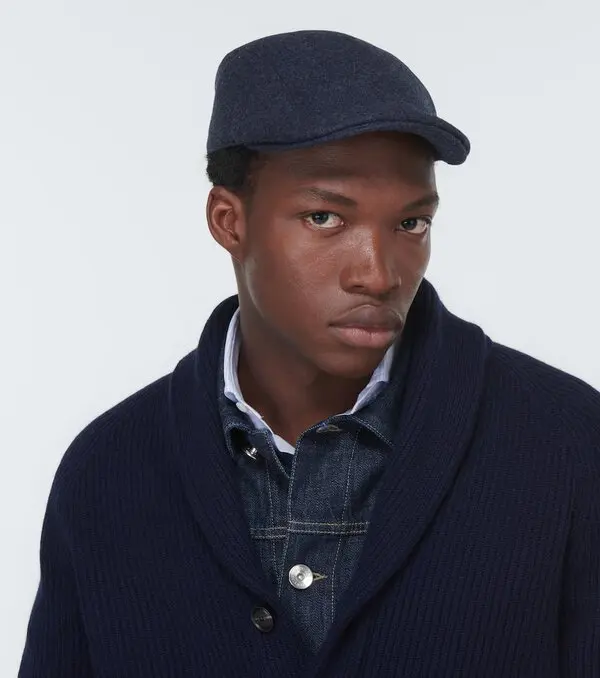 Brunello Cucinelli Logo Wool Cap