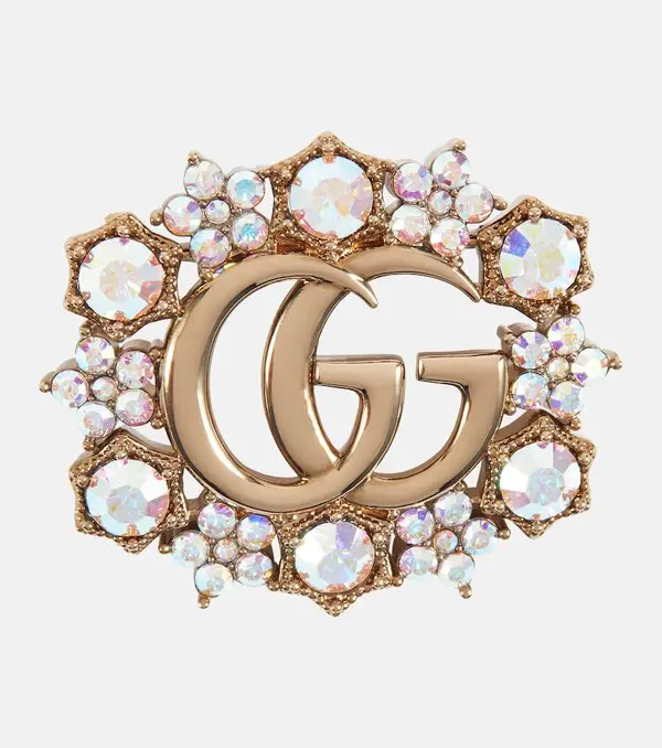 Gucci Gg Crystal-embellished Brooch
