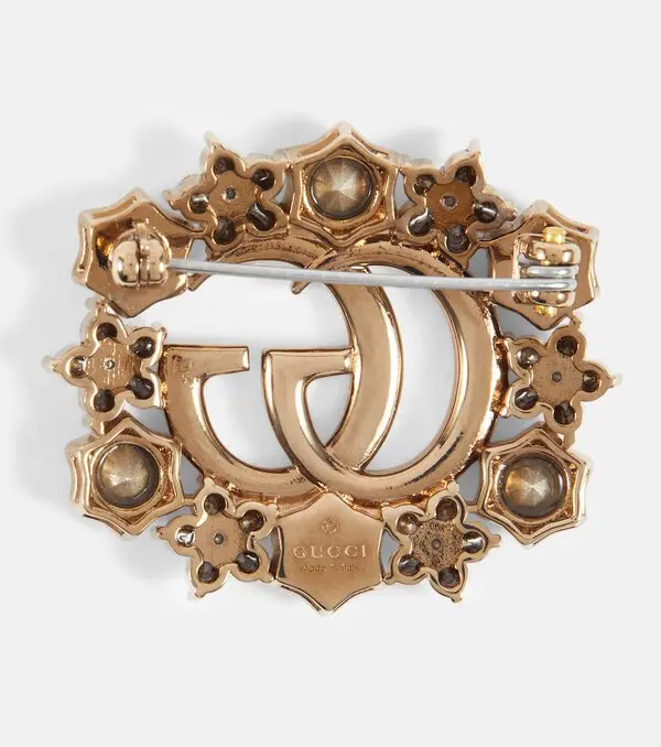 Gucci Gg Crystal-embellished Brooch
