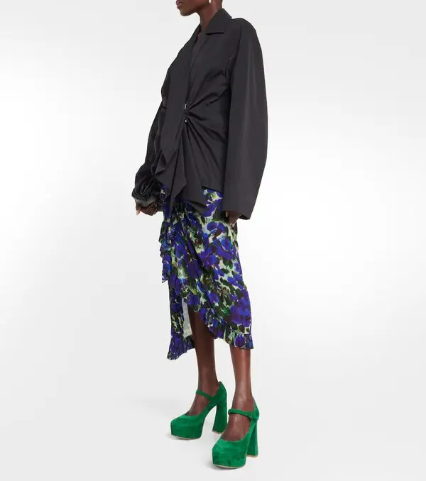 GIANVITO ROSSI Mary Jane Suede Leather Pumps