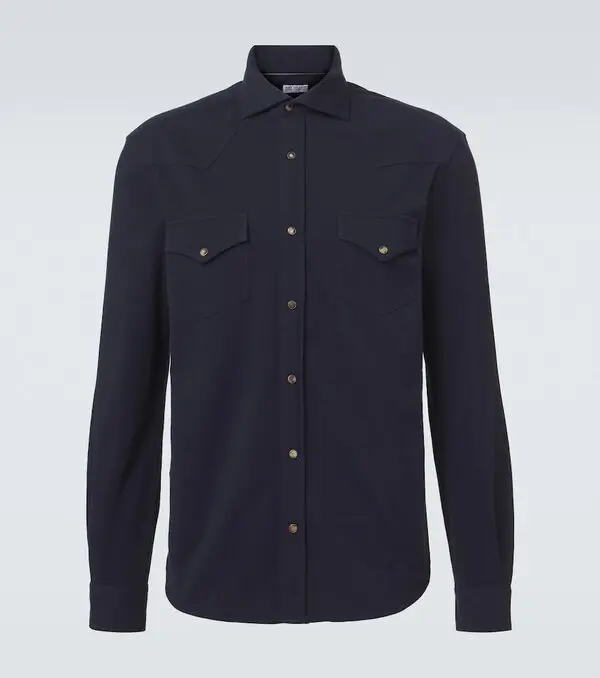 Brunello Cucinelli Cotton Shirt - Blue