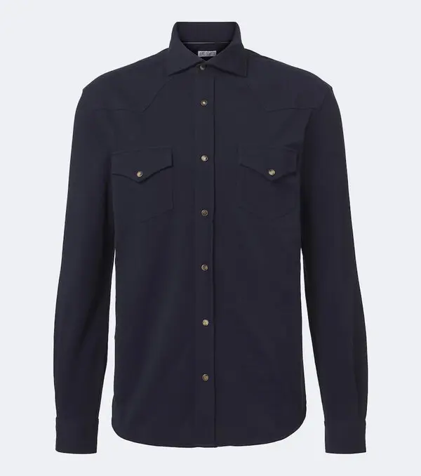 Brunello Cucinelli Cotton Shirt - Blue
