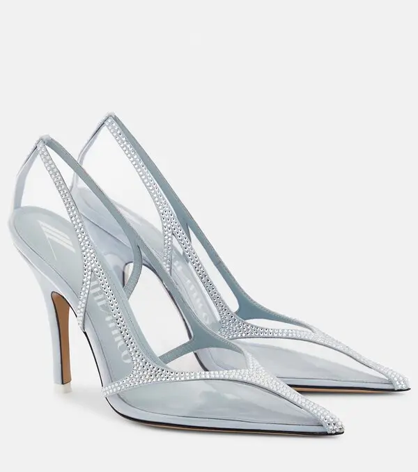 Attico Venus Chrome Pumps - Silver