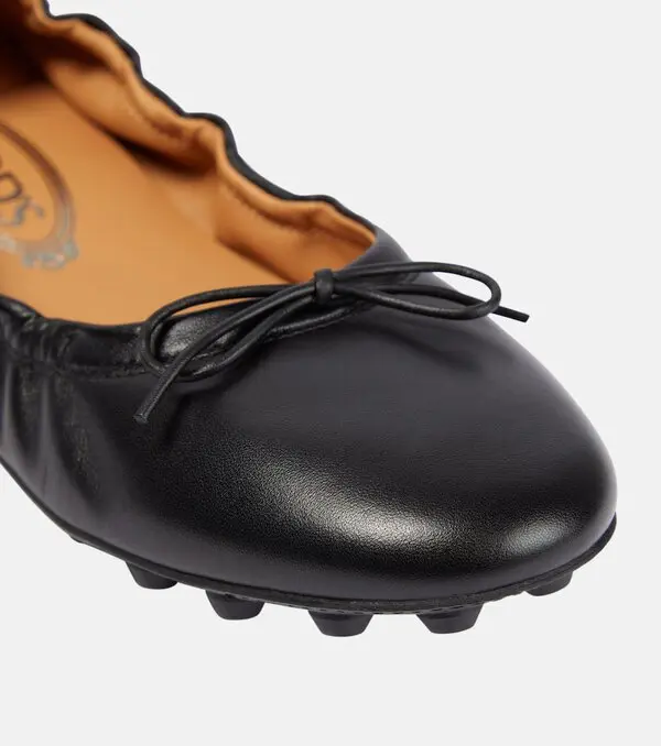 TOD'S Bubble Leather Ballet Flats