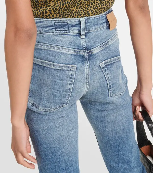 Ag Girlfriend Mid-rise Straight Jeans In Broadway Wash