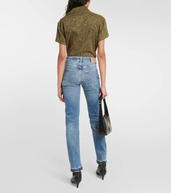Ag Girlfriend Mid-rise Straight Jeans