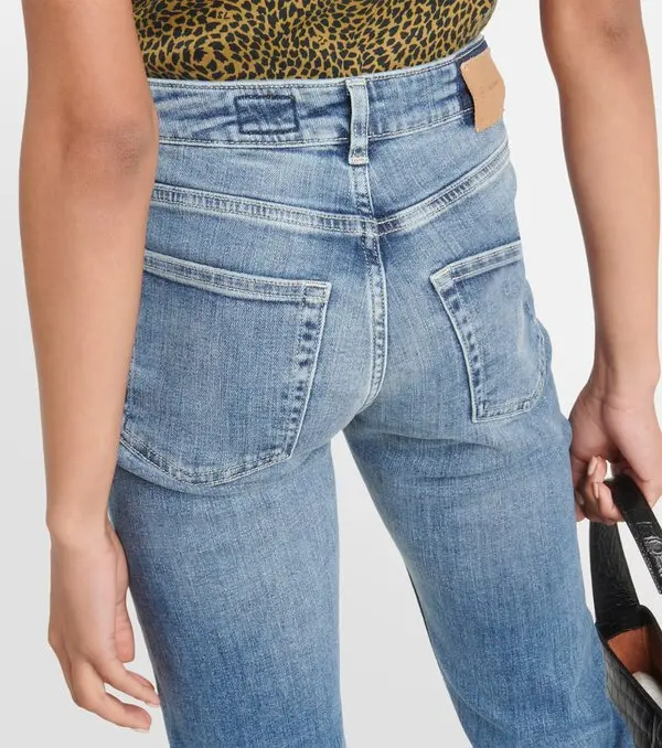 Ag Girlfriend Mid-rise Straight Jeans