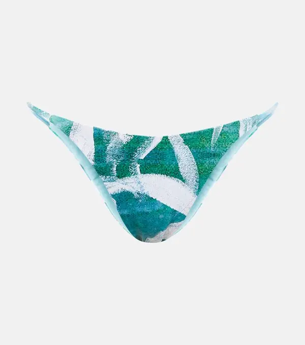 LOUISA BALLOU Mini Ring Bikini Bottom - Blue
