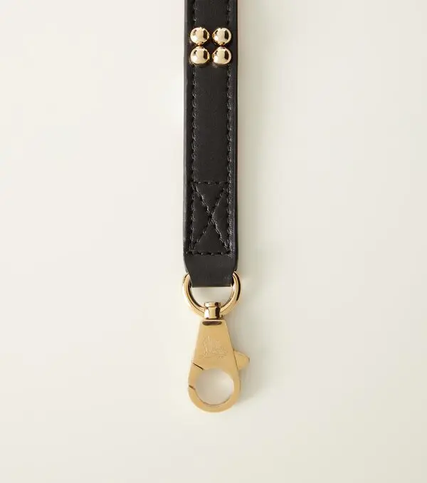 CHRISTIAN LOUBOUTIN Loubileash Embellished Leather Dog Leash