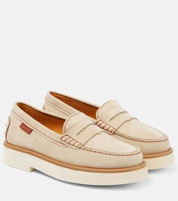 TOD'S Leather Loafers - Beige