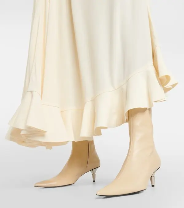 Proenza Schouler Spike Leather Ankle Boots
