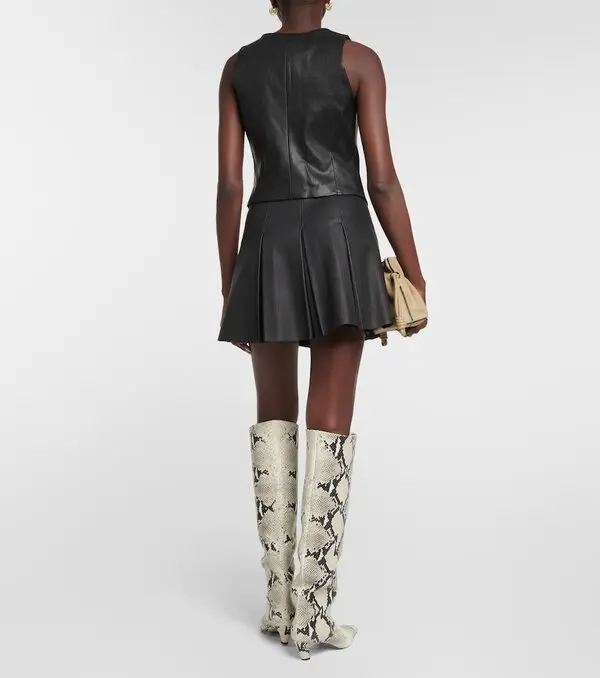 Stouls Adrian Leather Vest - Black