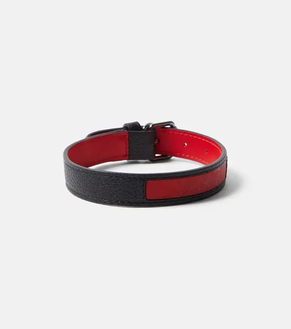 CHRISTIAN LOUBOUTIN Loubicollar Leather Dog Collar - Black
