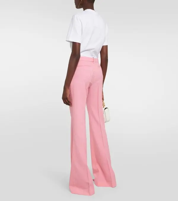Versace Allover Flared Wool Pants