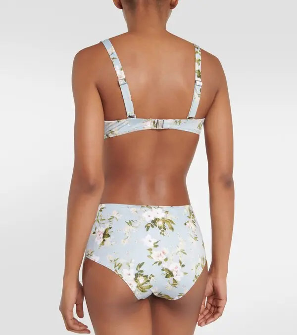 Erdem Floral High-rise Bikini Bottoms - Green