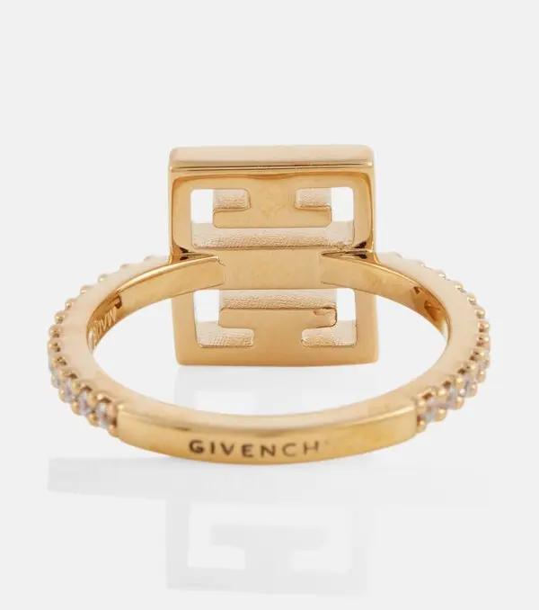 Givenchy 4g Swarovski Crystal-embellished Ring - Gold