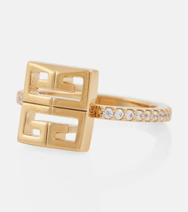 Givenchy 4g Swarovski Crystal-embellished Ring - Gold