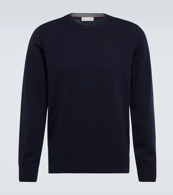 Brunello Cucinelli Cashmere Crewneck Sweater - Blue