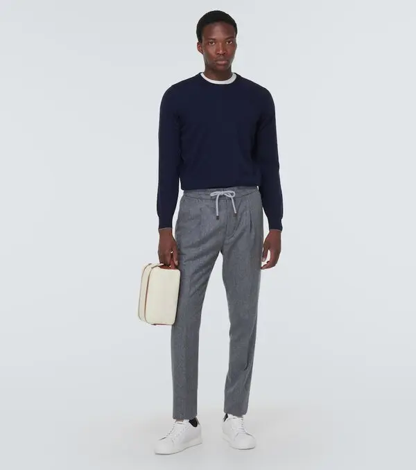 Brunello Cucinelli Cashmere Crewneck Sweater - Blue