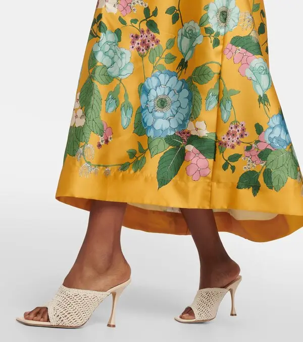 floral off the shoulder maxi dress Blushing Blooms Floral Mesh Off-Shoulder Maxi Dress, Natural / L