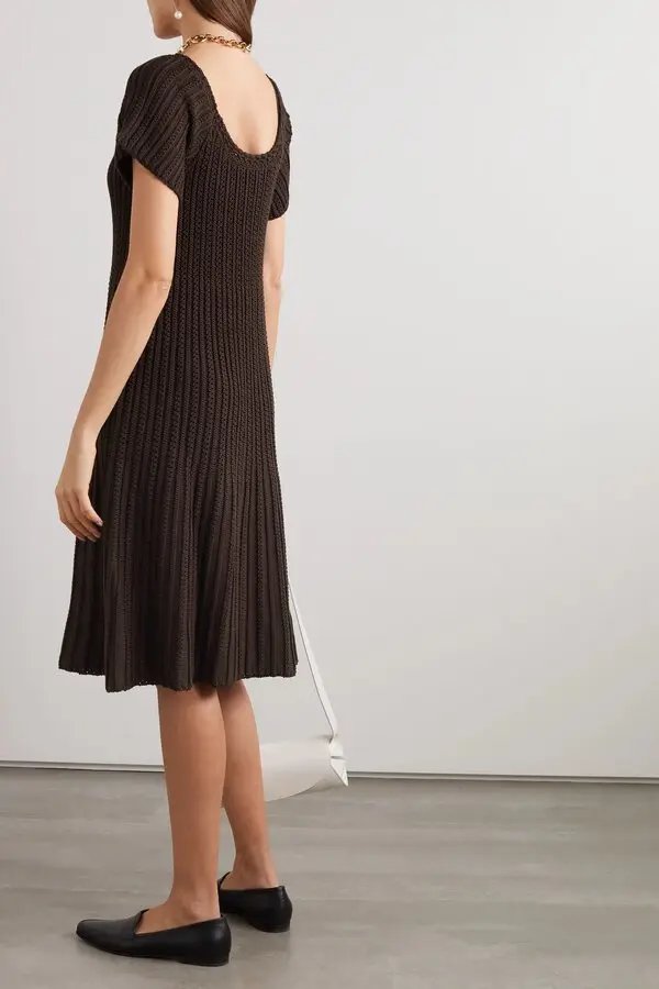 Loro Piana Castellana Crocheted Silk And Cotton-blend Dress