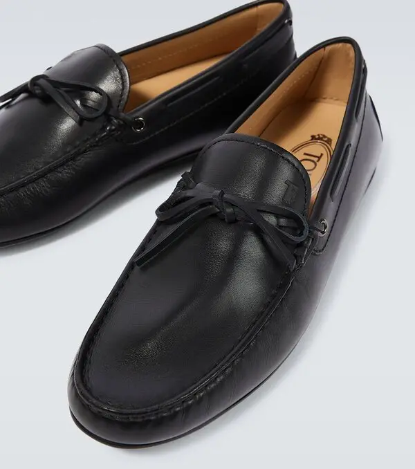 TOD'S City Gommino Leather Driving Shoes - Black