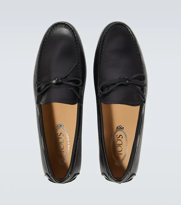 TOD'S City Gommino Leather Driving Shoes - Black