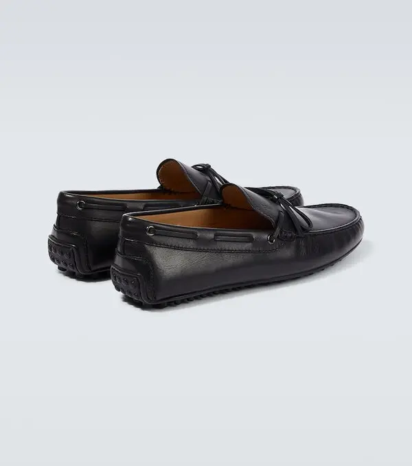 TOD'S City Gommino Leather Driving Shoes - Black