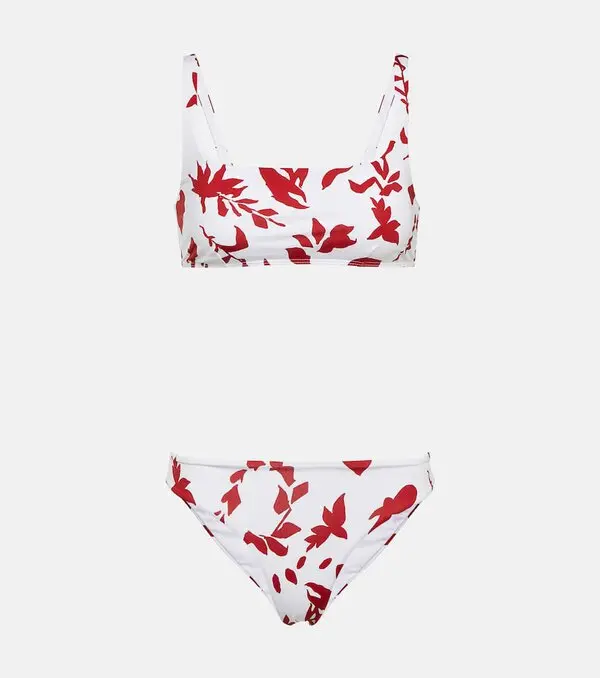 EMILIA WICKSTEAD Beatrix Printed Bikini - Red