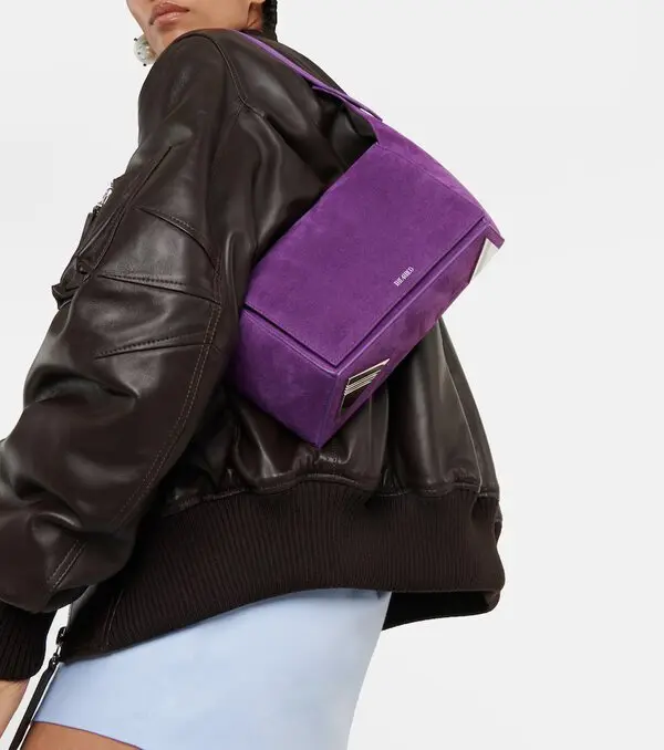 Attico 7/7 Suede Shoulder Bag